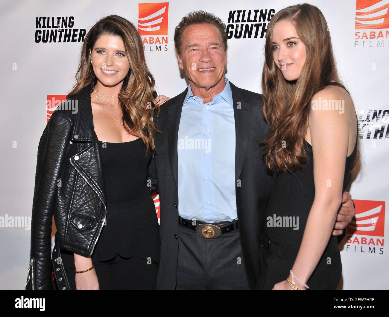 (L-R) Katherine Schwarzenegger, Arnold Schwarzenegger and Christina ...