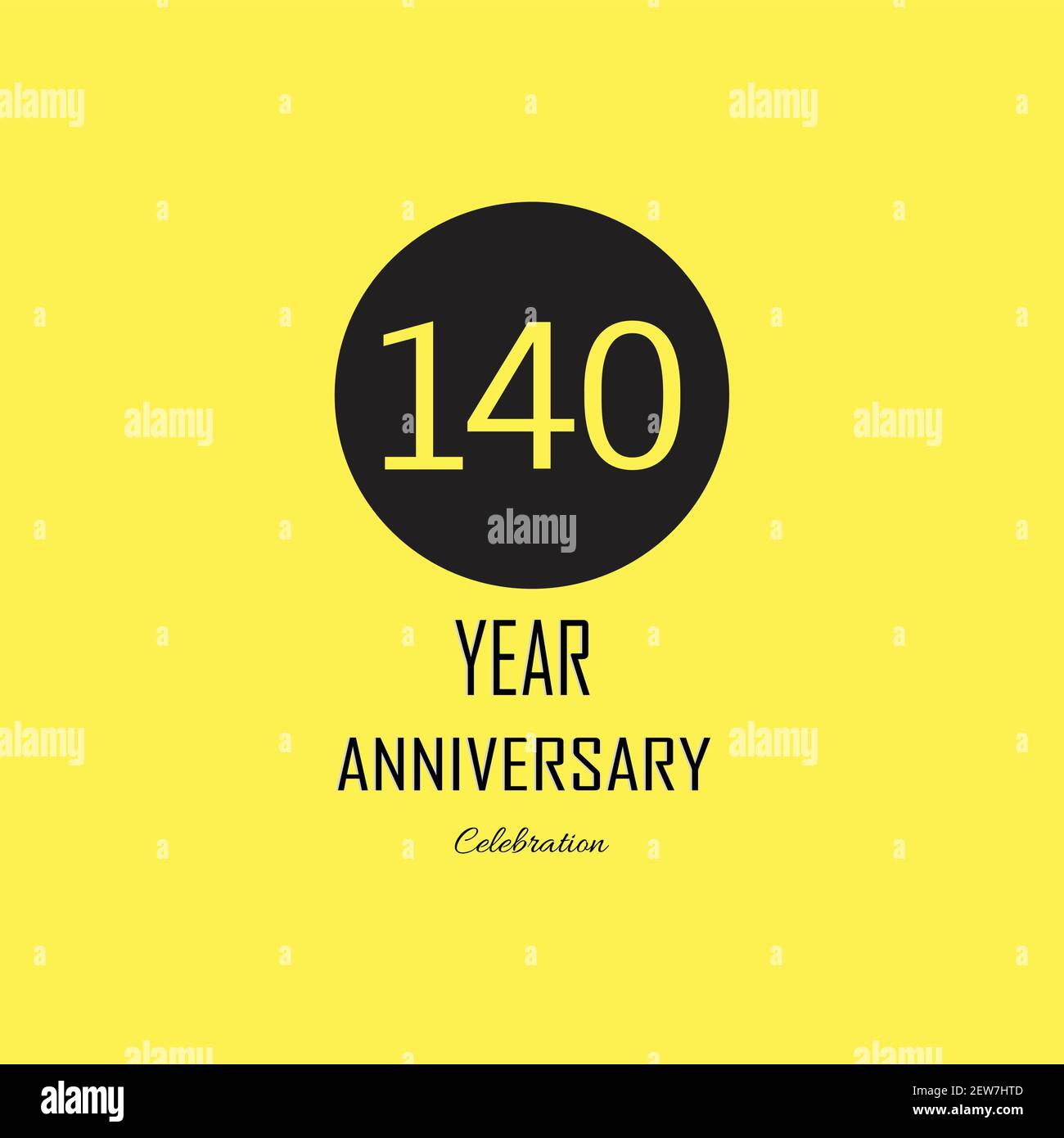 140 years logo hi-res stock photography and images - Alamy