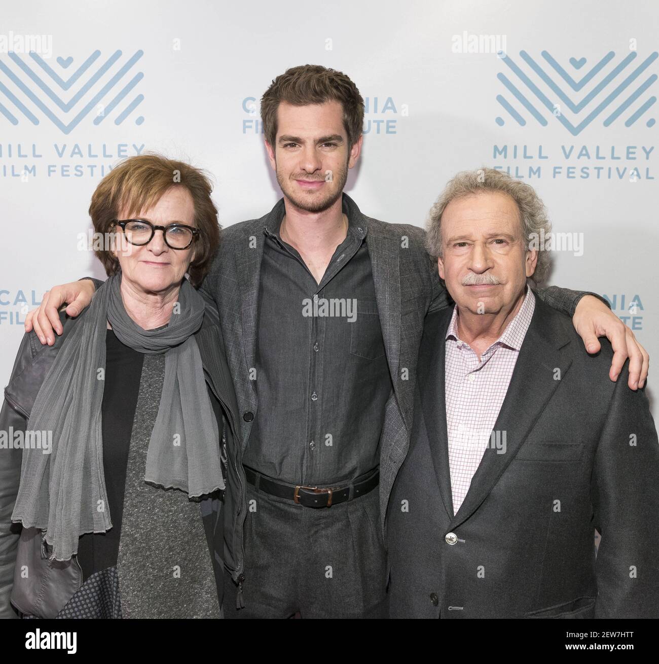 Zoe Elton, Andrew Garfield and Mark Fishkin attend MVFF40 Red Carpet ...