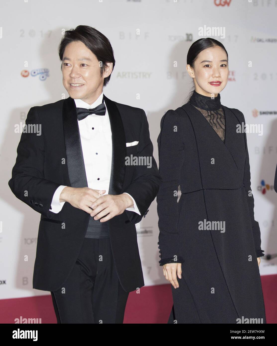 12 October 2017 - Busan, South Korea : (L to R) Japanese actors Sadao ...