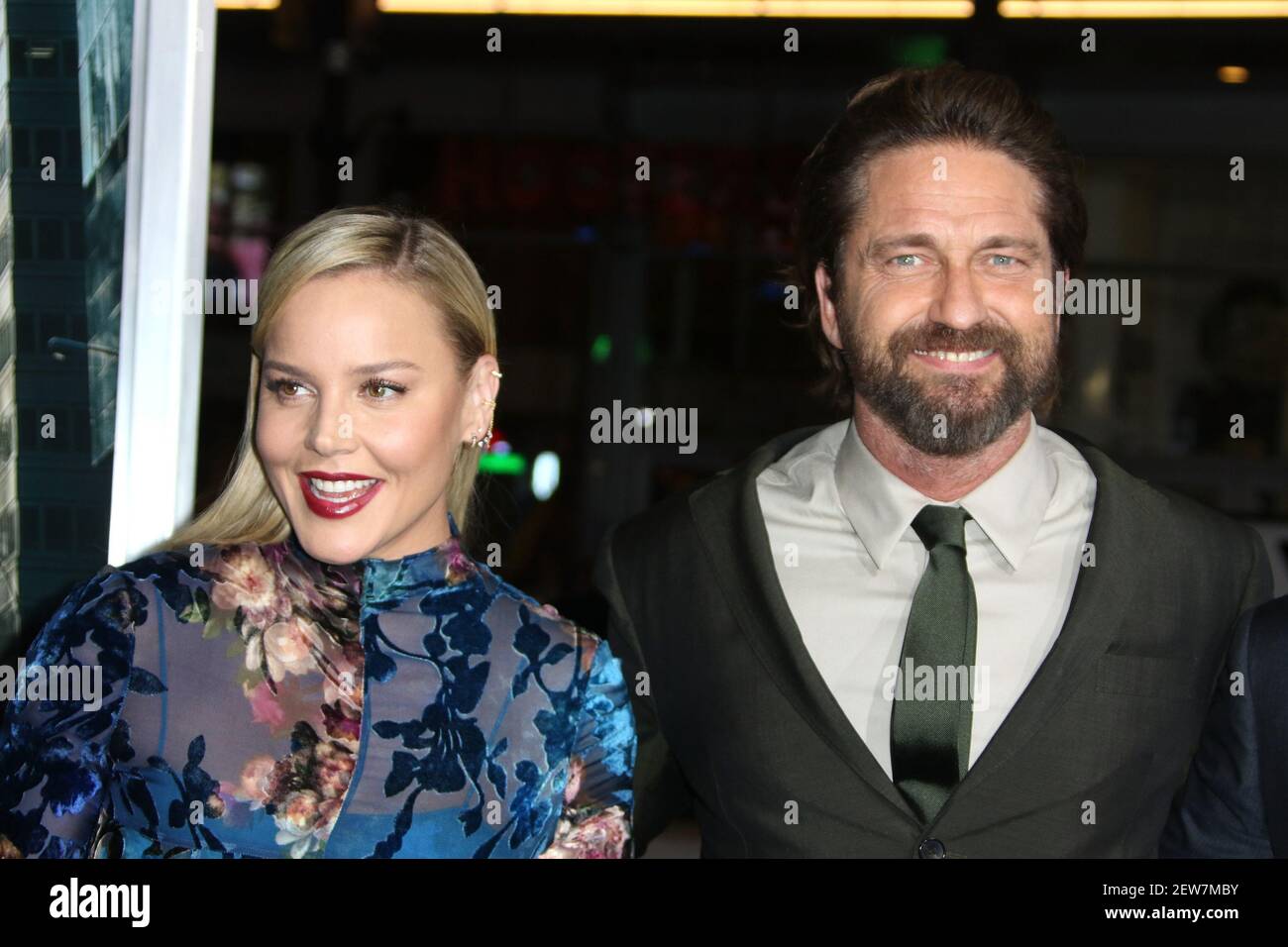 Gerard Butler and Abbie Cornish at the Premiere Of Warner Bros ...