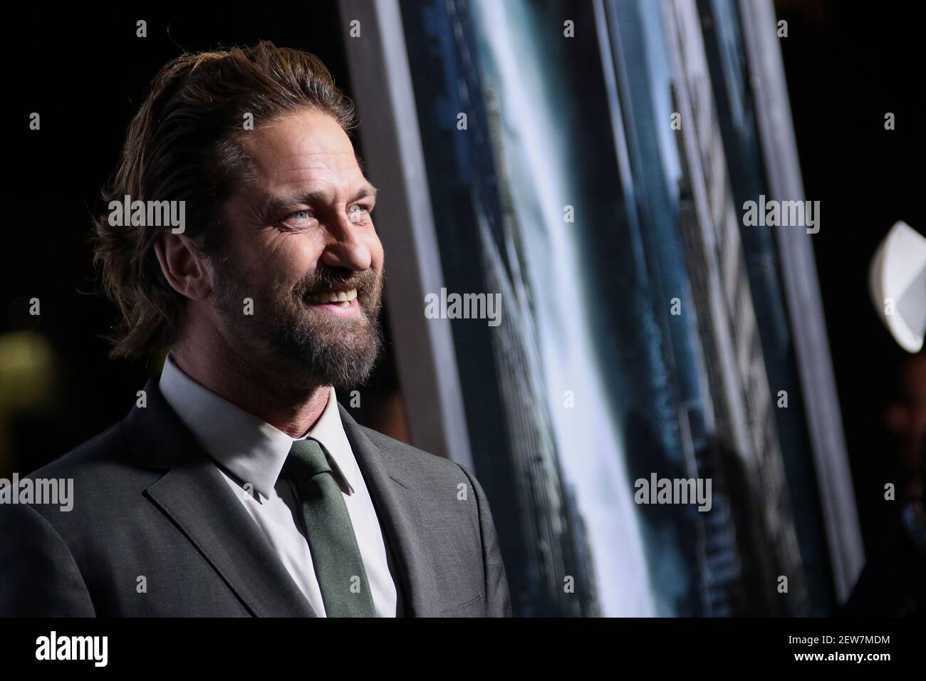 Gerard Butler at the Premiere Of Warner Bros. Pictures' "Geostorm" held ...