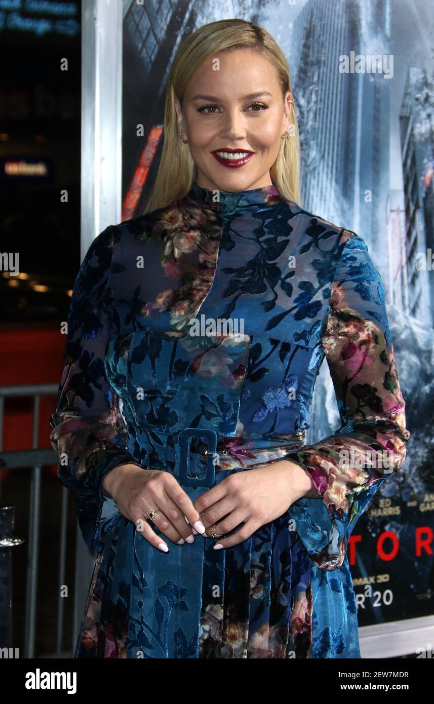 Abbie Cornish at the Premiere Of Warner Bros. Pictures' "Geostorm" held ...