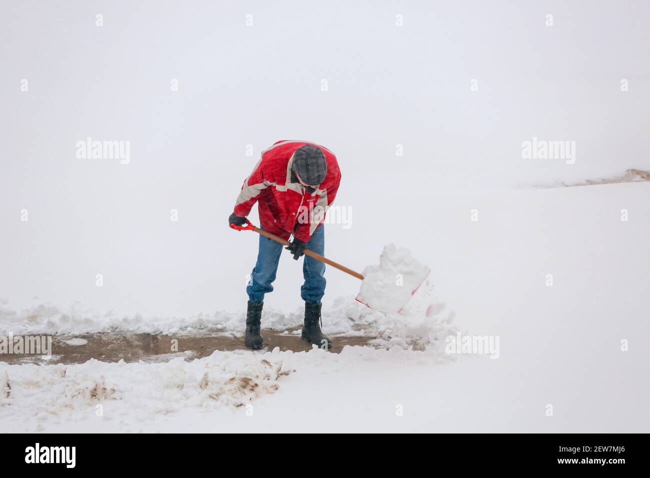 Dutch winter scene after a snowstorm Stock Photo - Alamy