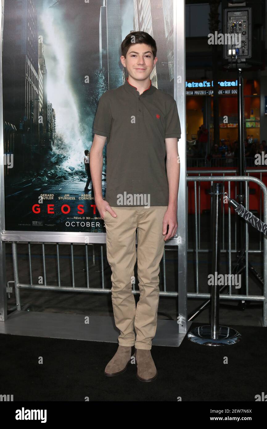 LOS ANGELES - OCT 16: Mason Cook at the Geostorm Premiere at the TCL ...