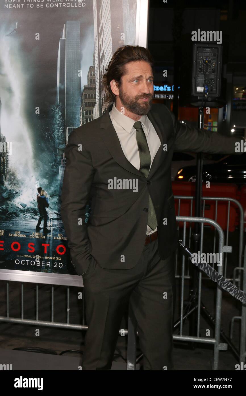 LOS ANGELES - OCT 16: Gerard Butler at the Geostorm Premiere at the TCL ...