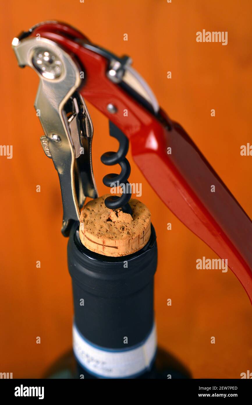 Red wine bottles kitchen hi-res stock photography and images - Alamy