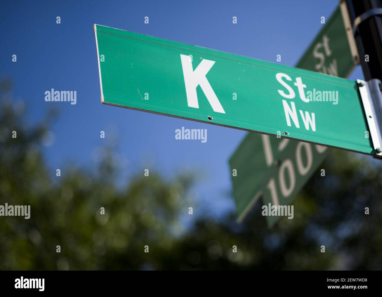 UNITED STATES - OCTOBER 20: K Street sign at 15th and K Streets in ...