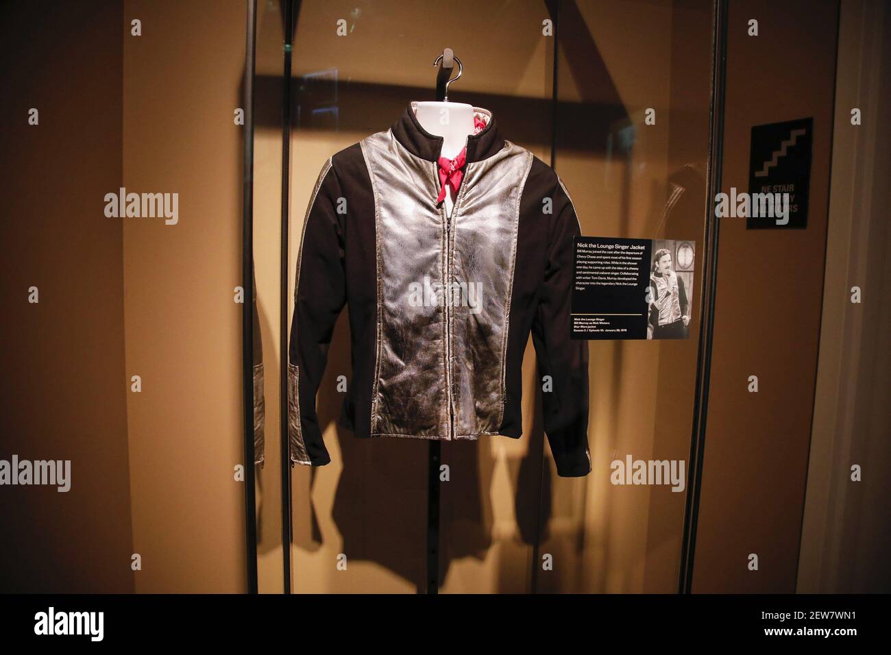 Nick the Lounge Singer Jacket, worn by Bill Murray, on display as part ...