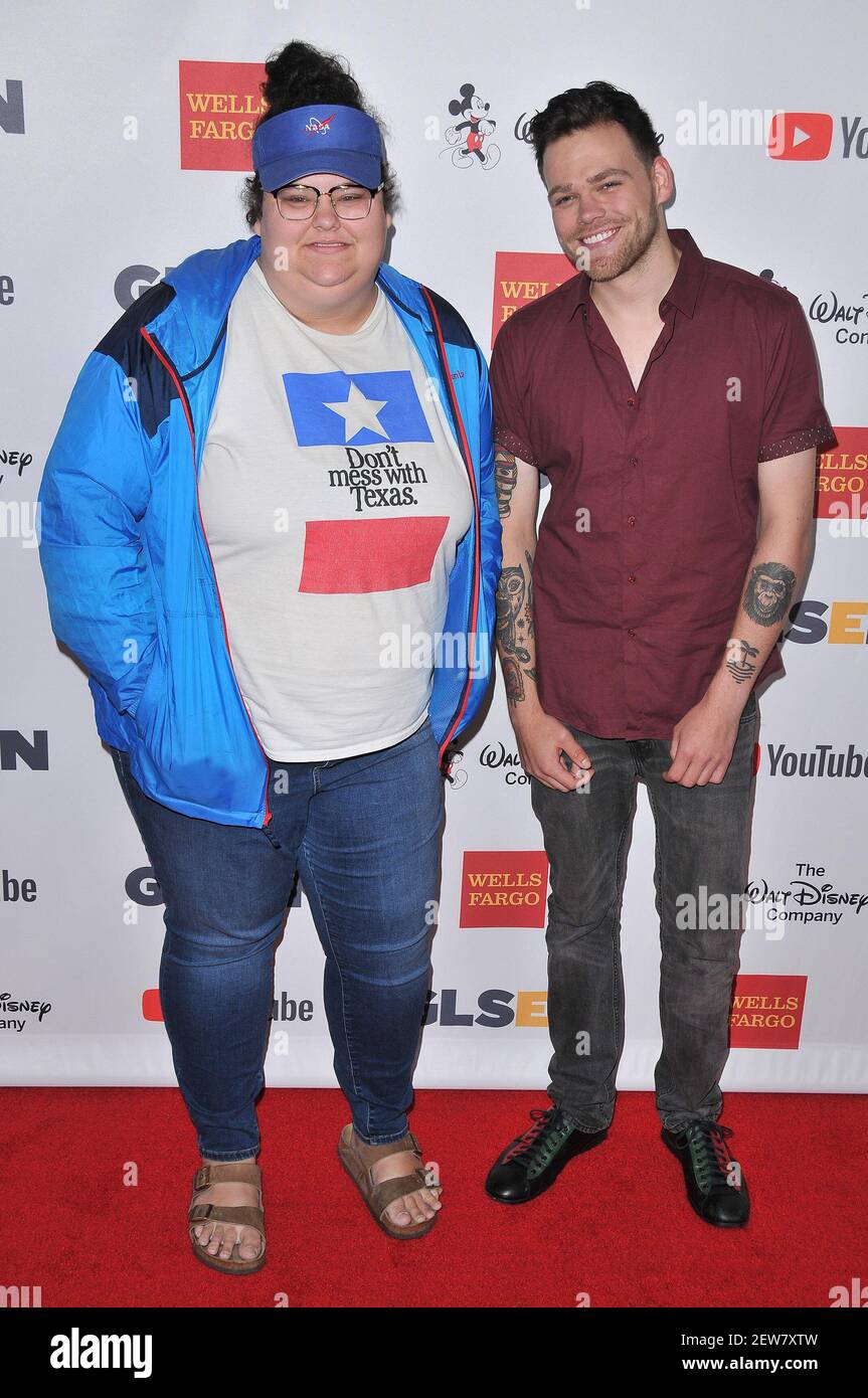 (L-R) Christine Sydelko and Elijah Daniel arrives at the 2017 GLSEN ...