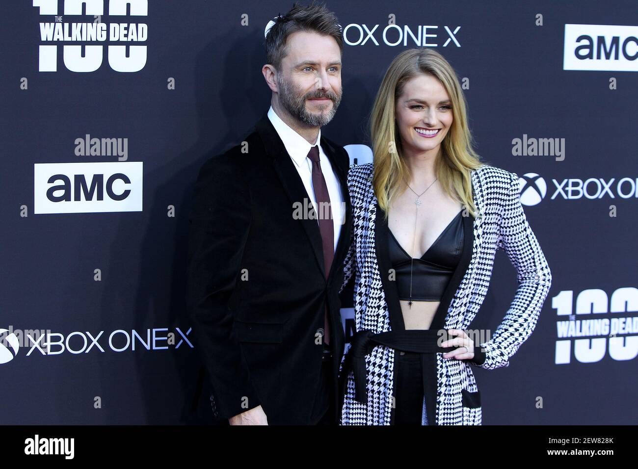 Chris Hardwick, Lydia Hearst at the AMC Celebrates The 100th Episode Of ...