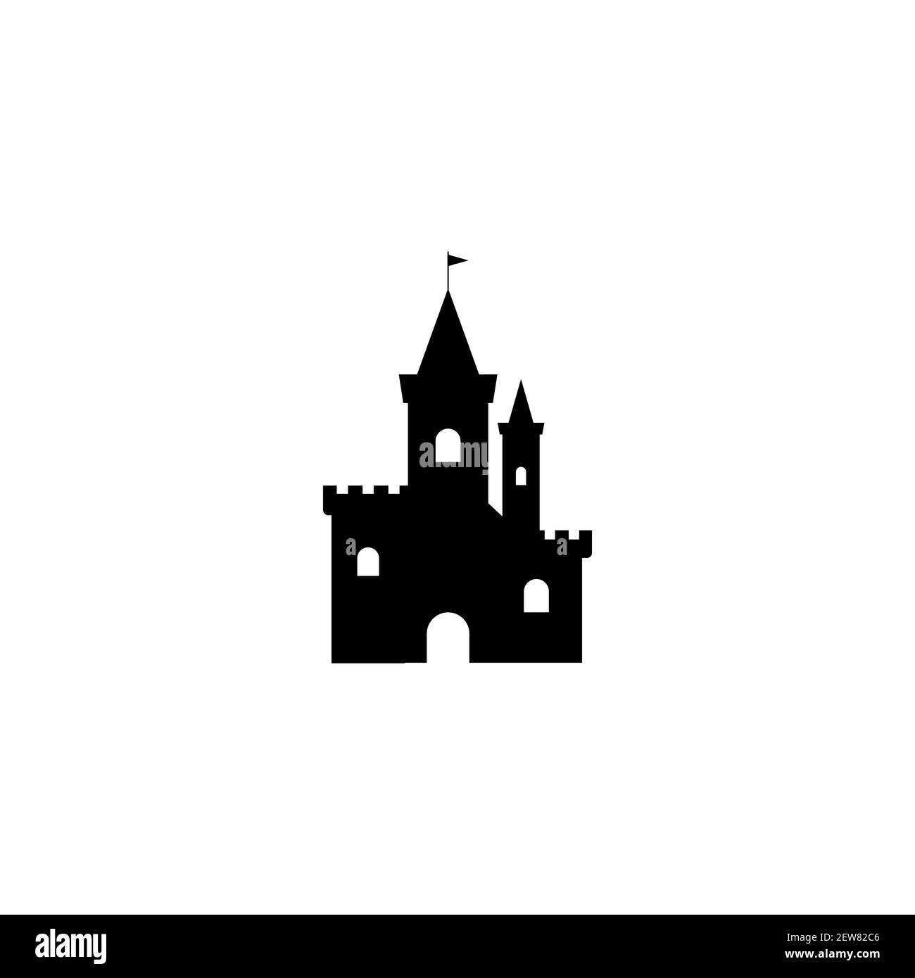Magic farirytale Castle. cartoon icon. Tower, fortress. fairy tale ...