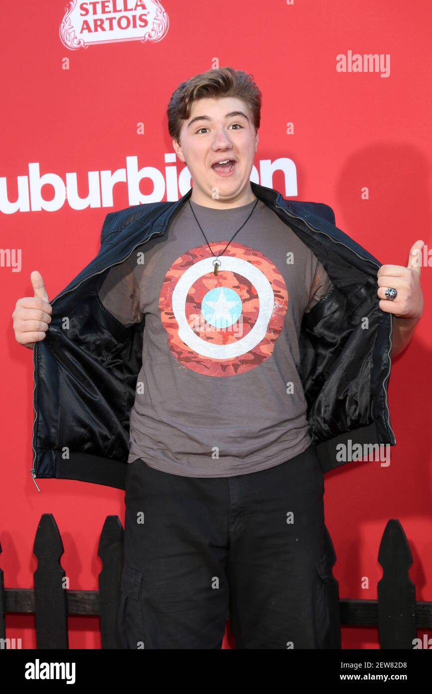 Zachary Rice at the "Suburbicon" Premiere at the Village Theater on ...