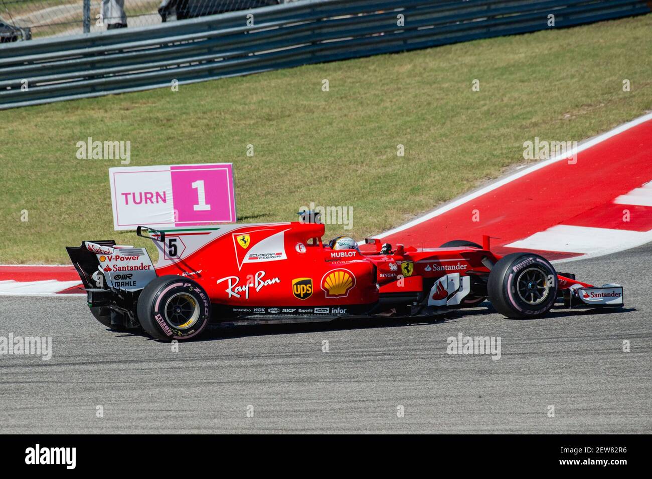 AUSTIN, TX - OCTOBER 22: Sebastian Vettel of Germany driving the (5 ...