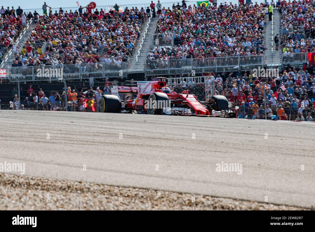 AUSTIN, TX - OCTOBER 22: Sebastian Vettel of Germany driving the (5 ...