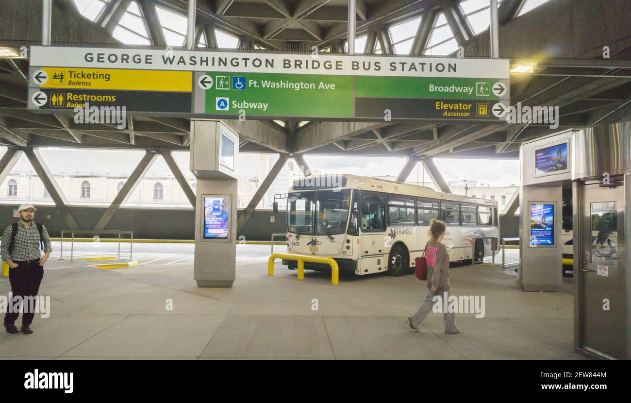 The newly renovated George Washington Bridge Bus Terminal in Washington ...