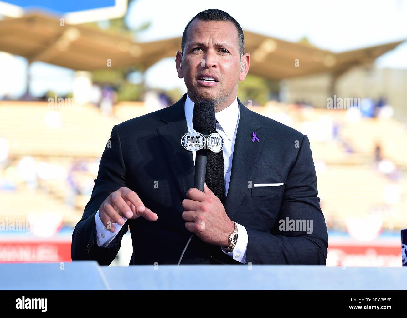 LOS ANGELES - OCTOBER 24: Alex Rodriguez at The World Series on Fox ...