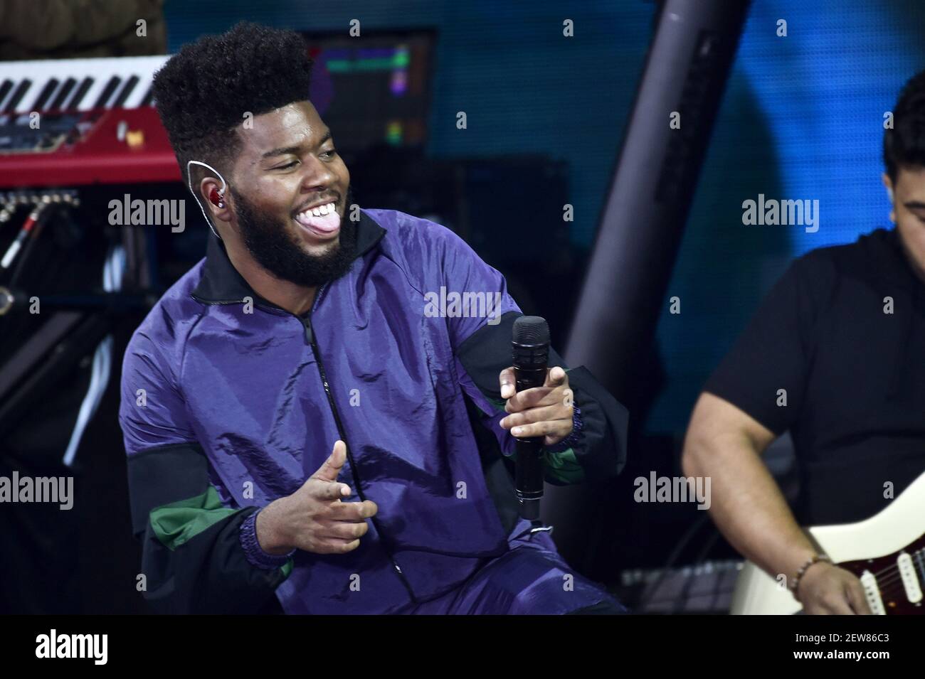 Khalid performs live on the Today Show in Rockefeller Plaza, New York ...