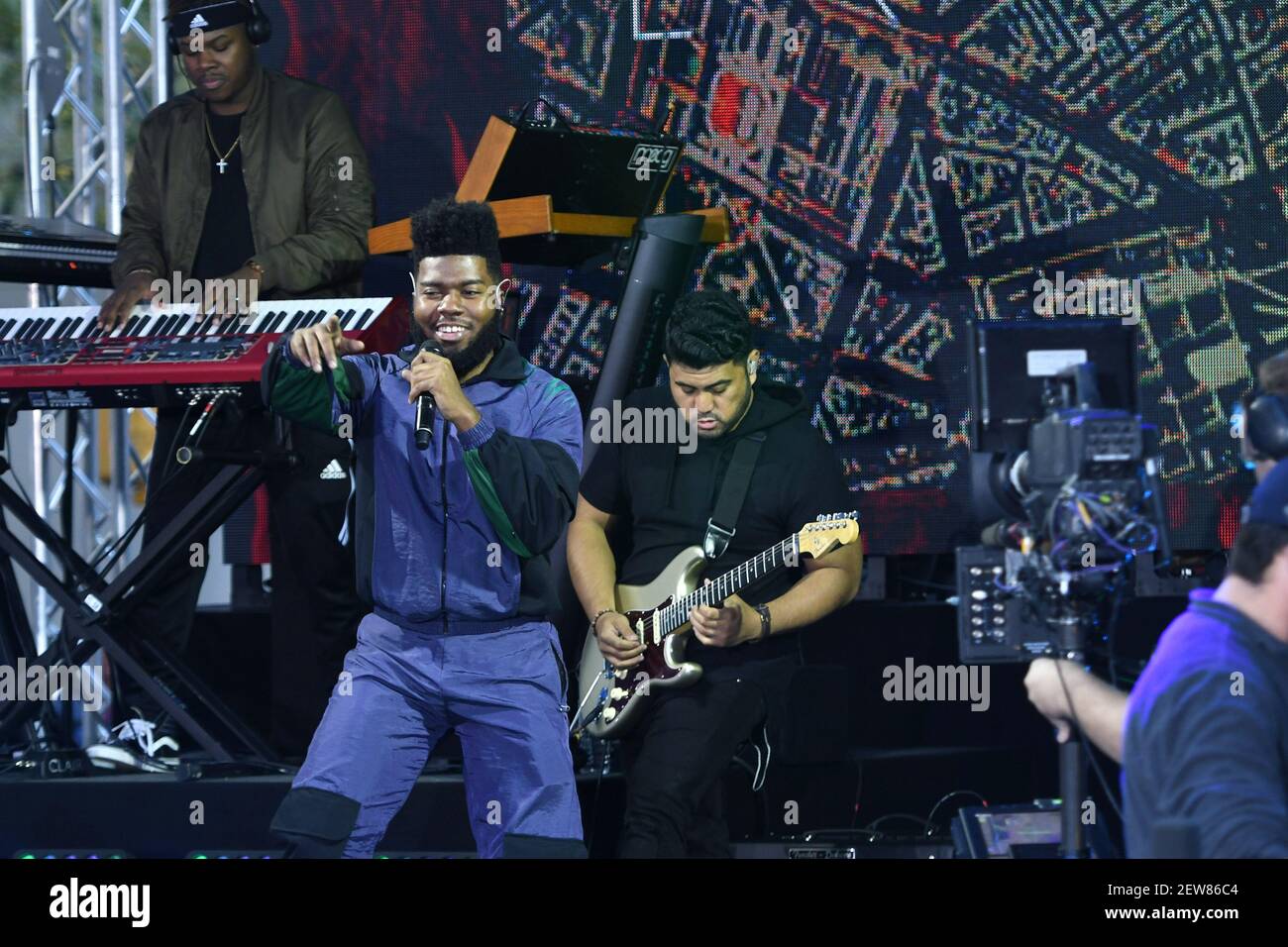 Khalid performs live on the Today Show in Rockefeller Plaza, New York ...