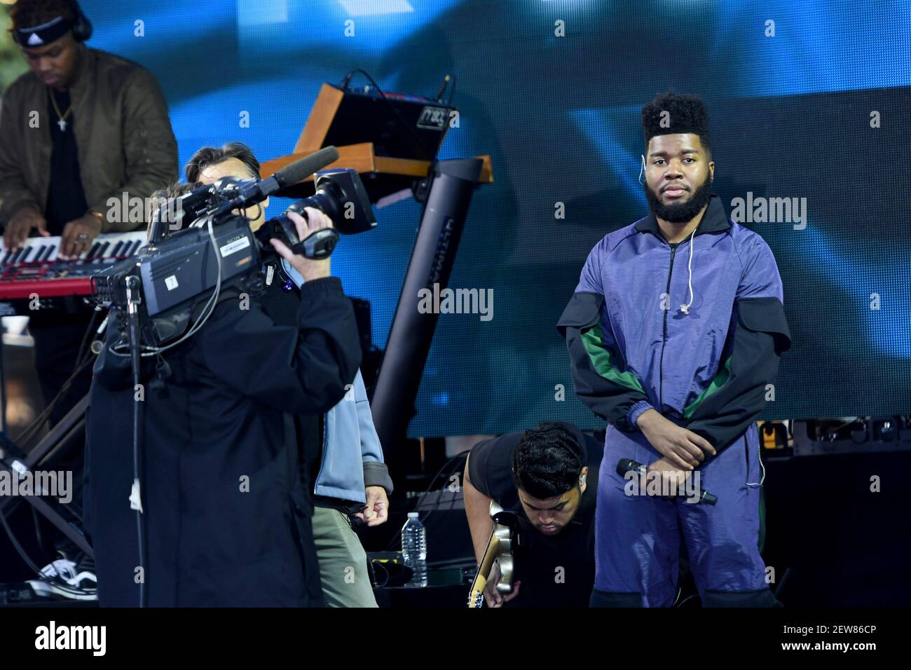 Khalid performs live on the Today Show in Rockefeller Plaza, New York ...