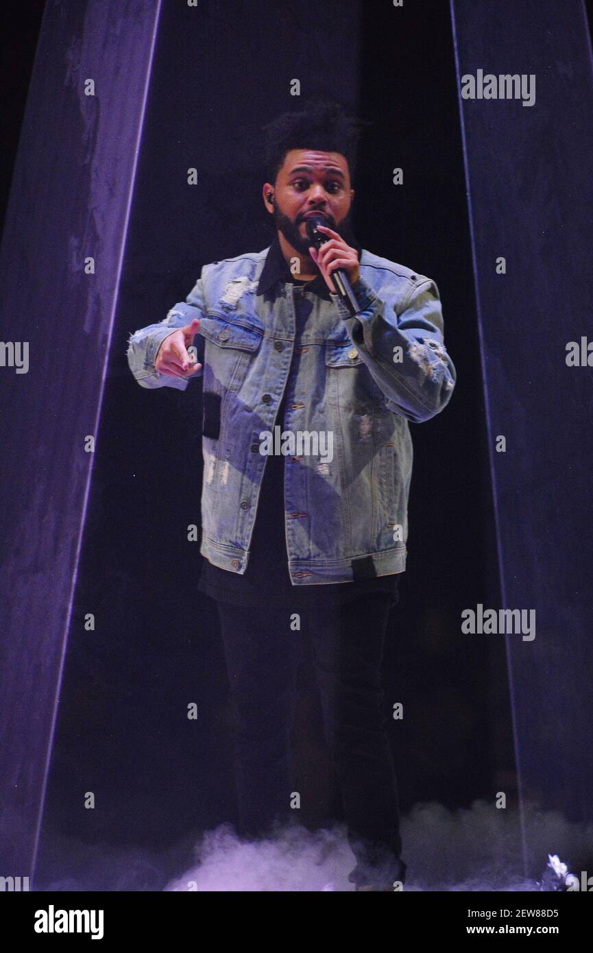 The Weeknd performs on stage during "The Weeknd - Starboy: Legend of ...