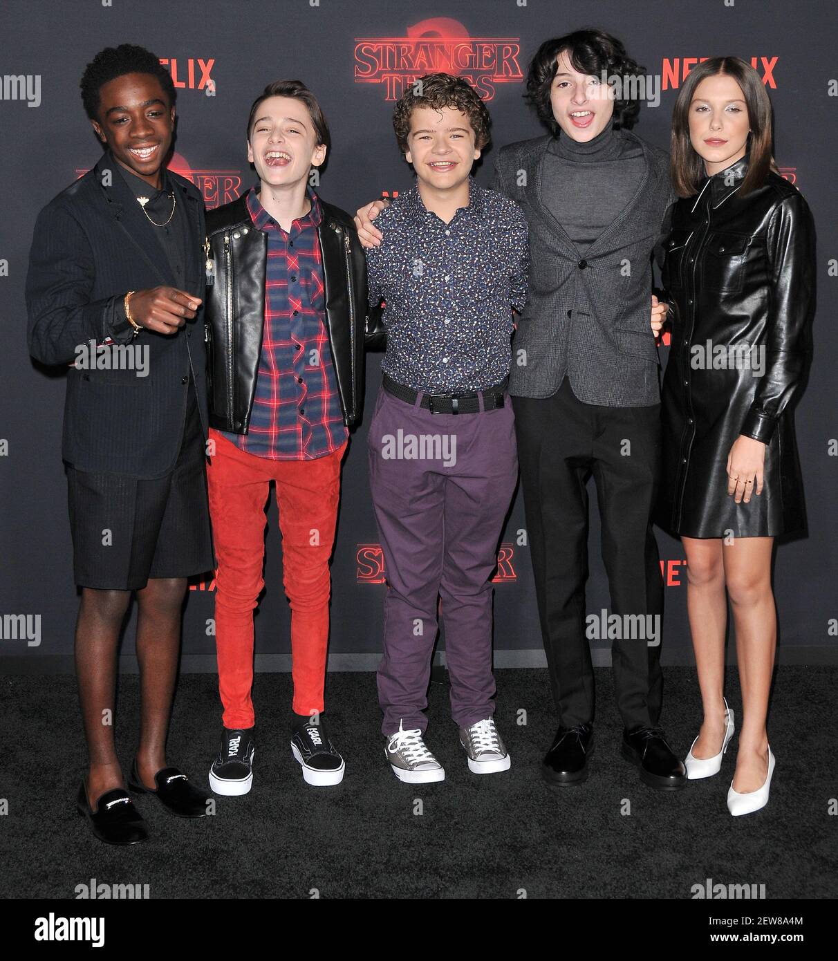 (L-R) "Stranger Things 2" Cast - Caleb McLaughlin, Noah Schnapp, Gaten ...