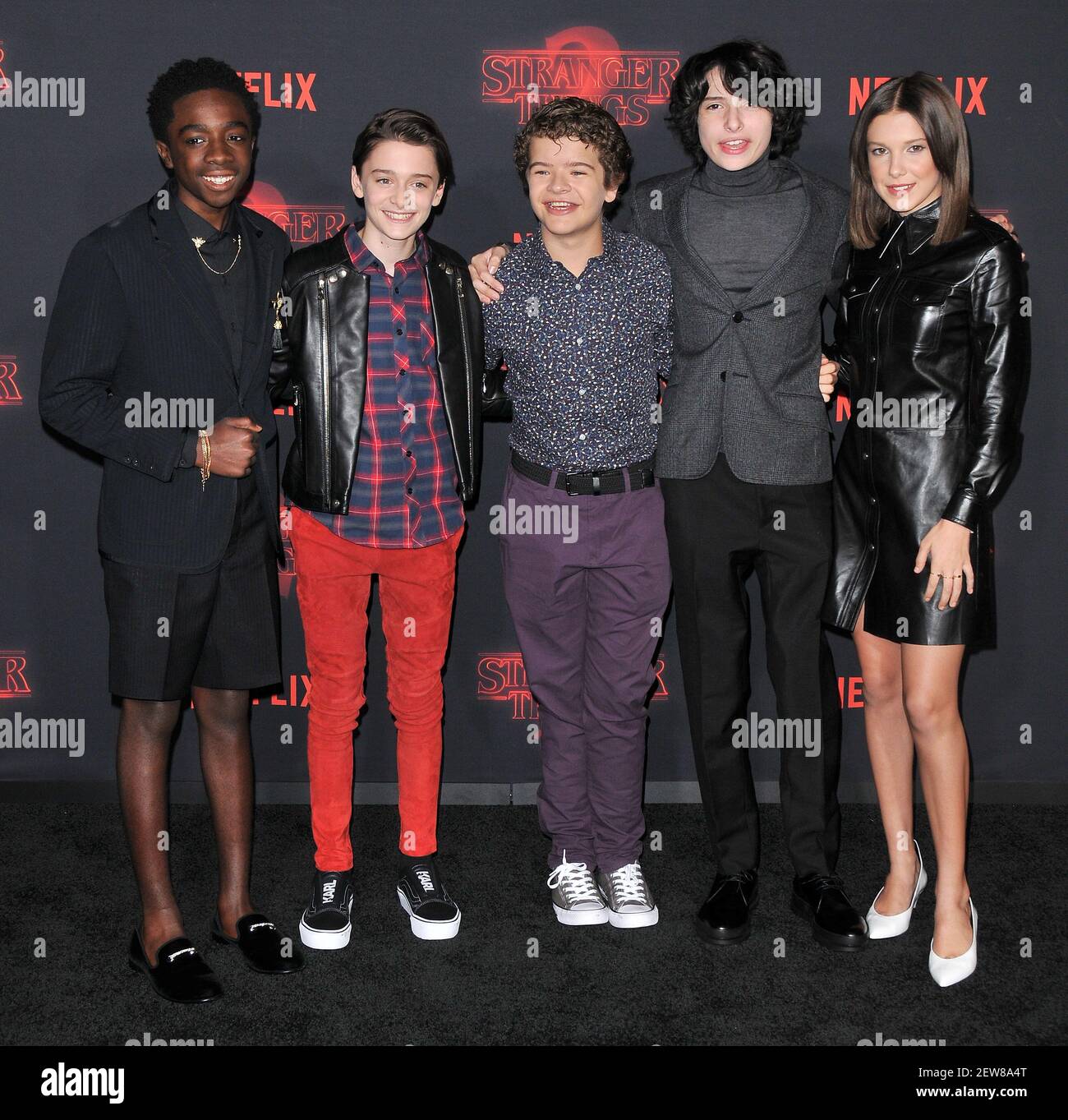 (L-R) "Stranger Things 2" Cast - Caleb McLaughlin, Noah Schnapp, Gaten ...