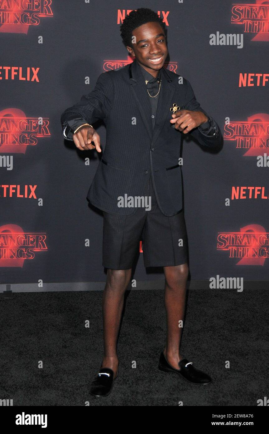 Caleb McLaughlin arrives at Netflix's "Stranger Things 2" Premiere held ...