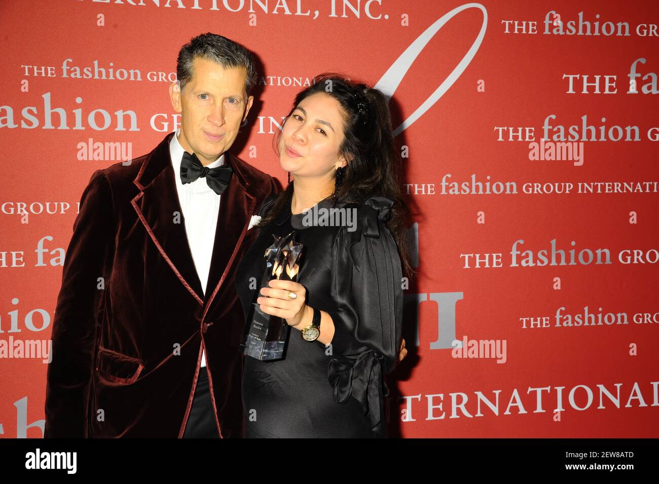 Stefano Tonchi, Simone Rocha award winners backstage during the 2017 ...