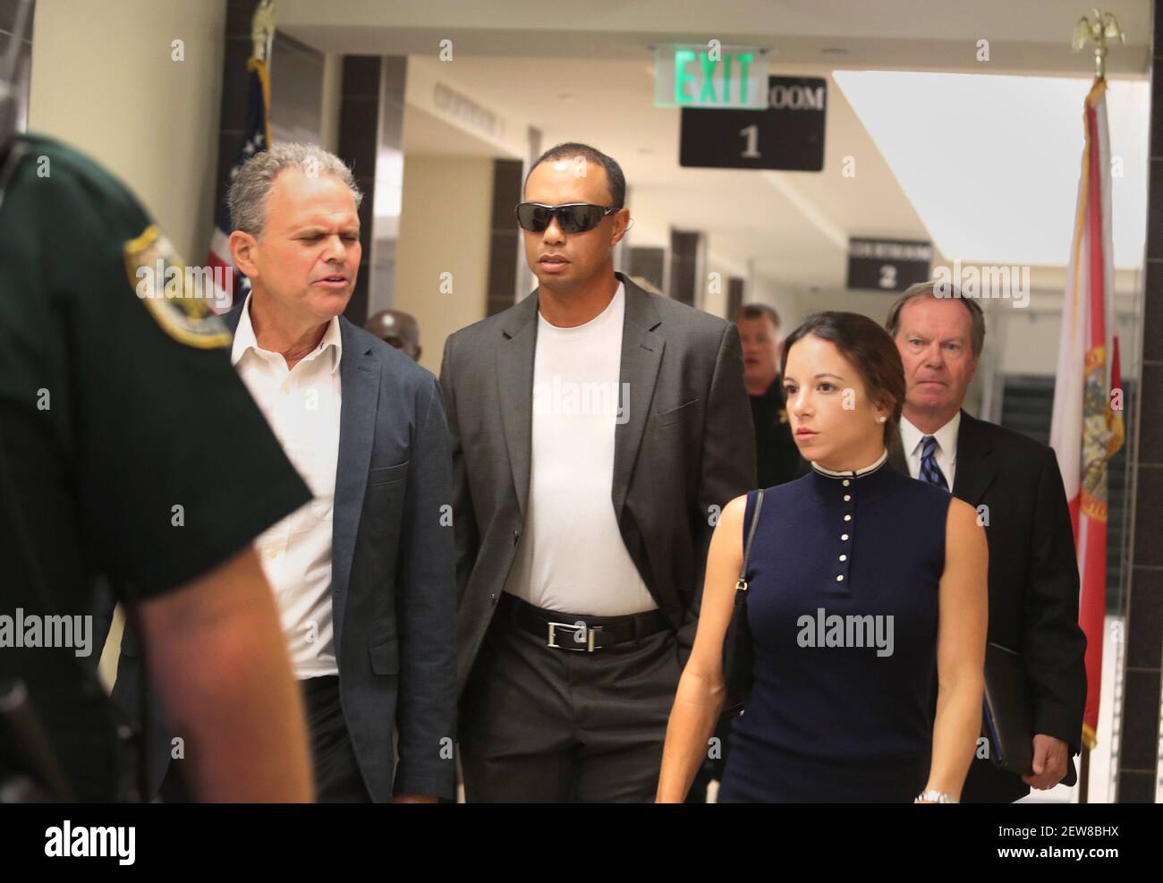 Golfer Tiger Woods leaves the North County Courthouse in Palm Beach ...