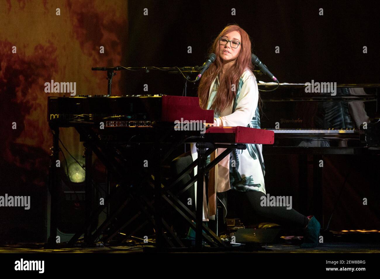 Tori Amos during the Native Invader tour at Orpheum Theater on October ...