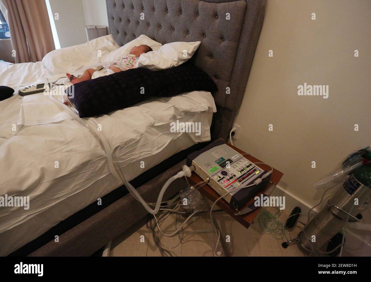 Victoria Malave, nearly 10-months-old, lies in a Miami Beach guest ...