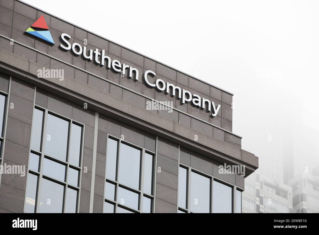 A logo sign outside the headquarters of the Southern Company in Atlanta ...