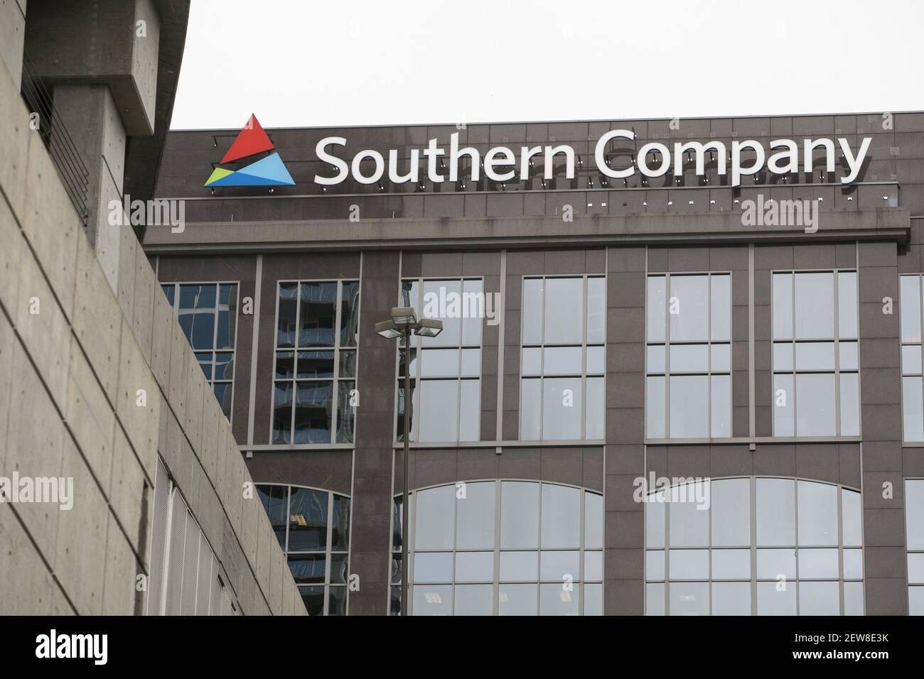A logo sign outside the headquarters of the Southern Company in Atlanta ...