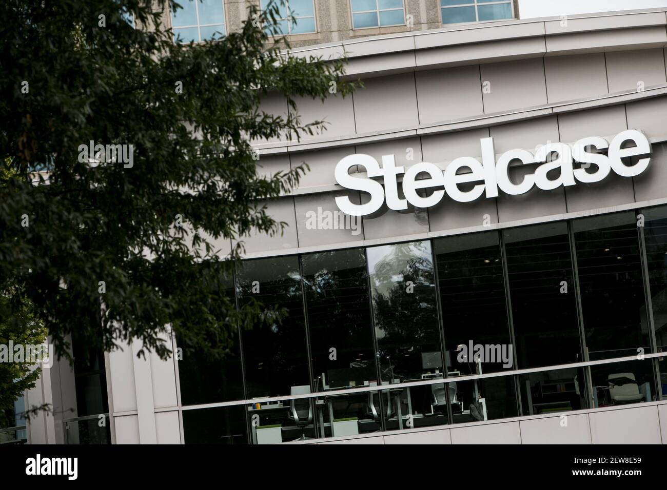 A logo sign outside of a Steelcase retail store in Atlanta, Georgia on ...
