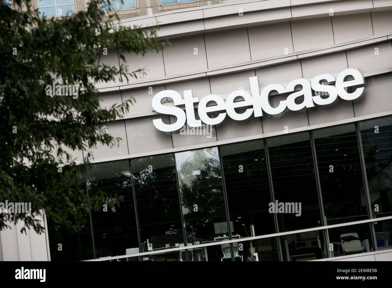 A logo sign outside of a Steelcase retail store in Atlanta, Georgia on ...