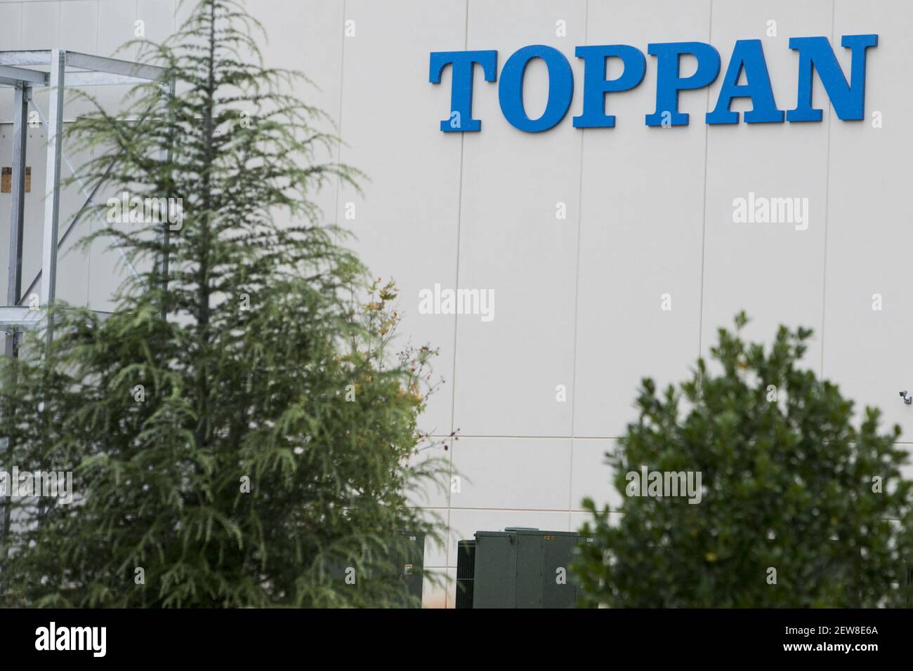 A logo sign outside of a facility occupied by Toppan Printing Co., Ltd ...