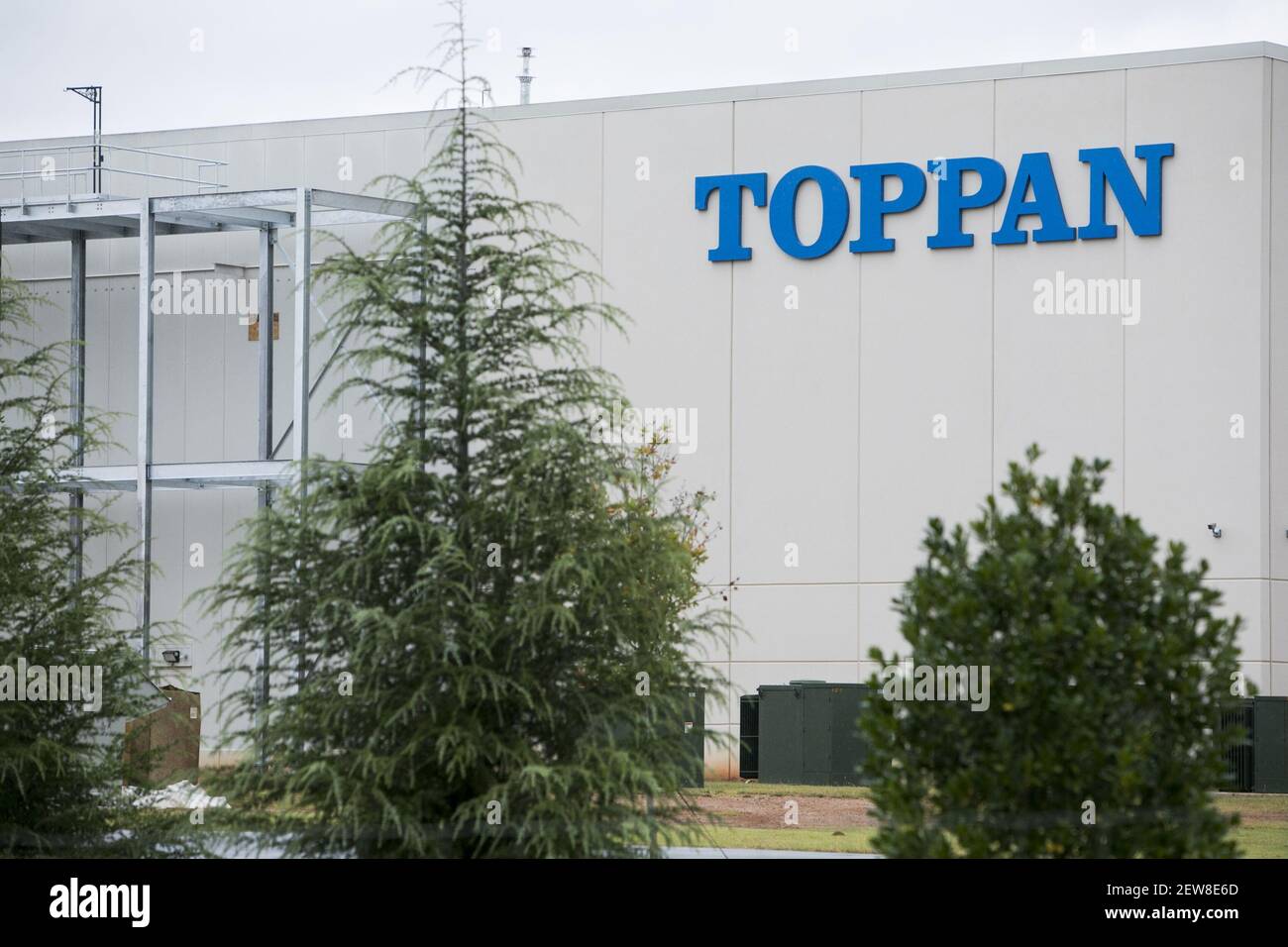 A logo sign outside of a facility occupied by Toppan Printing Co., Ltd ...