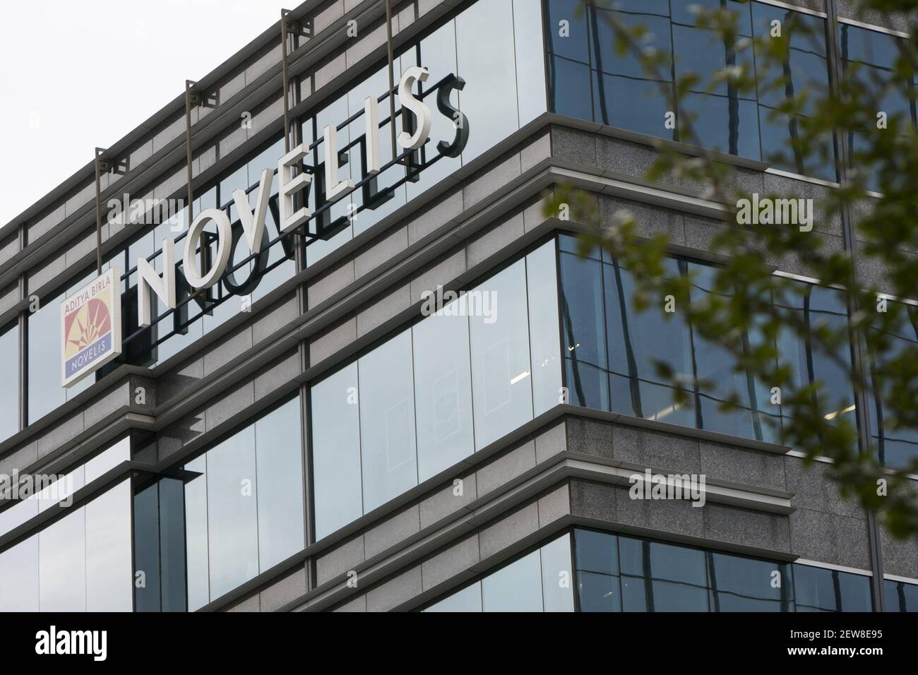 A logo sign outside of the headquarters of Novelis Inc., in Atlanta ...
