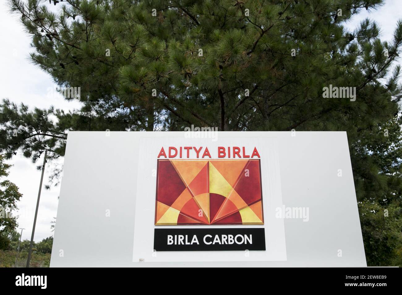 A logo sign outside of a facility occupied by Birla Carbon, a ...