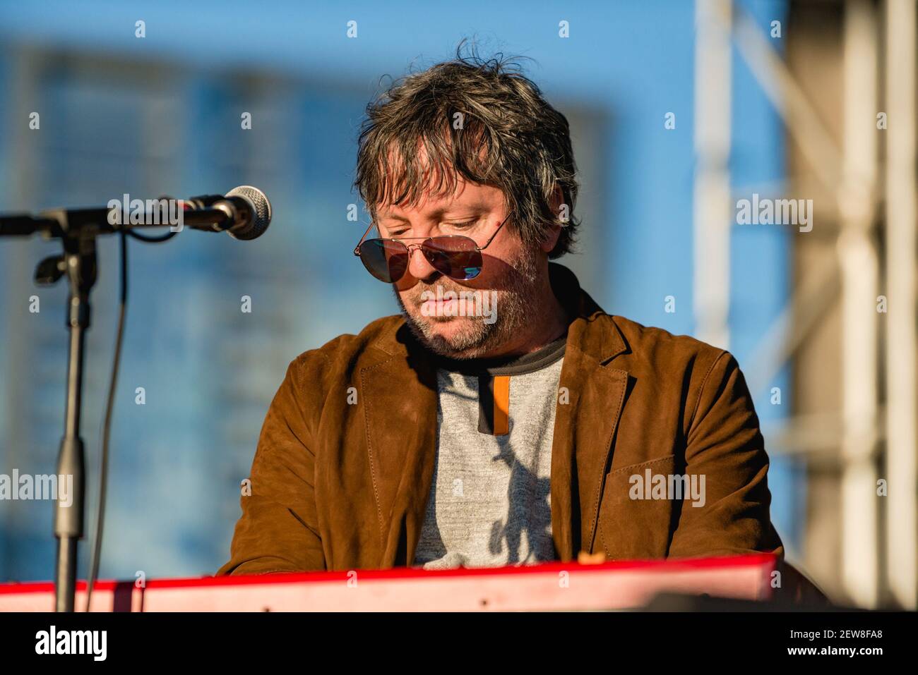 Musician/vocalist Tony Scalzo of Fastball performs in concert at the ...