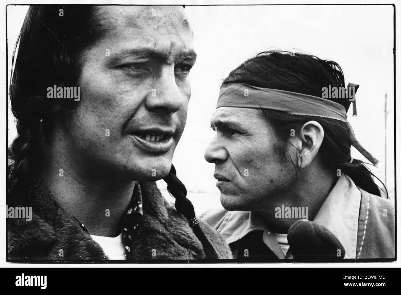 Russell Means, left, and Dennis Banks, right, at Wounded Knee in March ...
