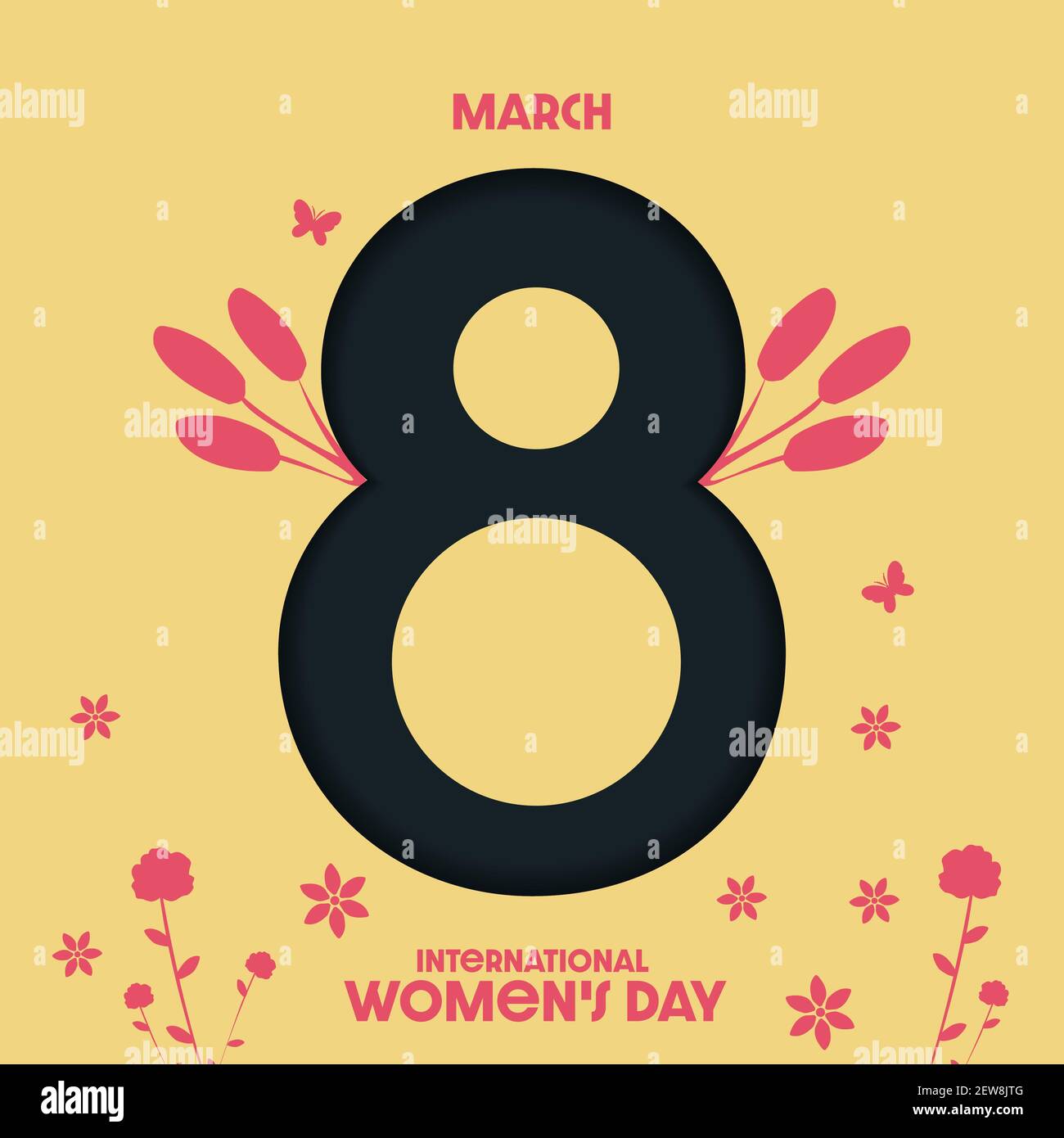 March 8th international womens day celebration backgrounds Stock Vector ...
