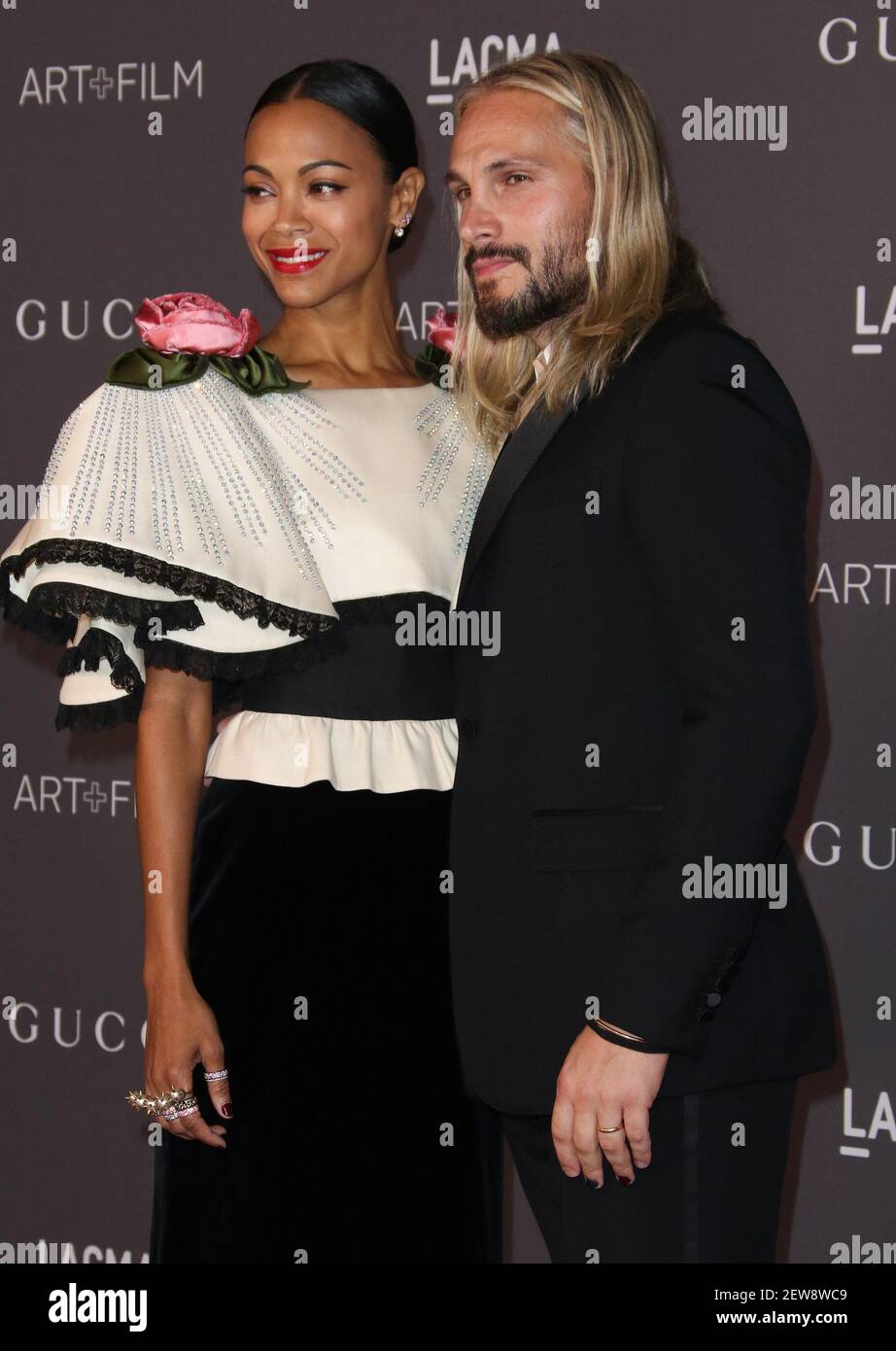 Zoe Saldana and Marco Perego at the 2017 LACMA Art + Film Gala Honoring ...