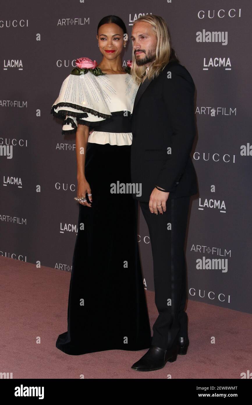 Zoe Saldana and Marco Perego at the 2017 LACMA Art + Film Gala Honoring ...