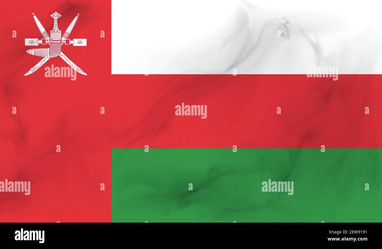 Oman flag with waving grunge texture. Vector background Stock Vector ...