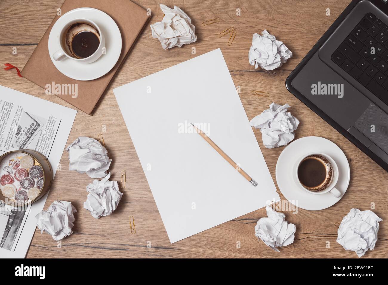 Creative crisis. Concept of stress, psychological trouble and lack of ...