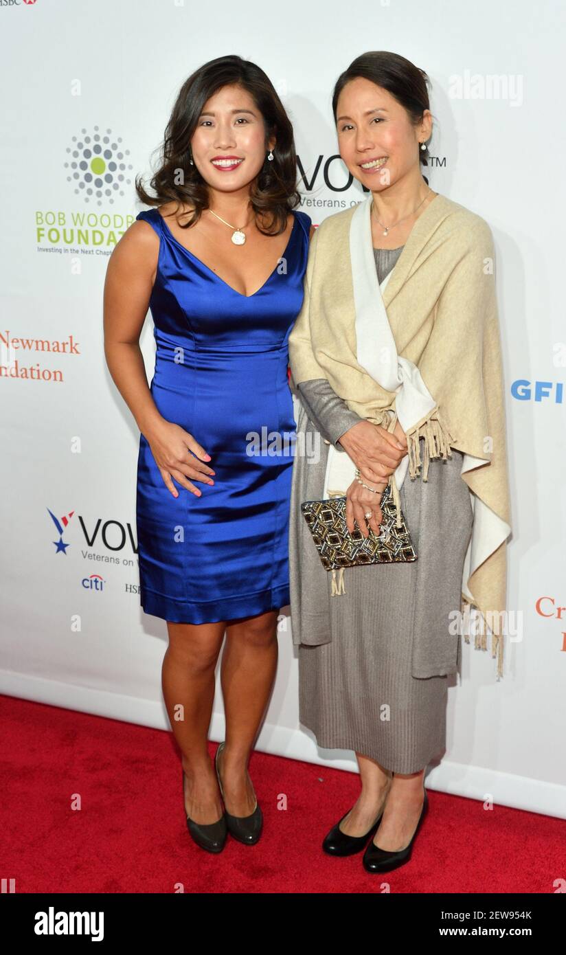 NEW YORK - NOVEMBER 7: USAF CPT (ret) Jen Oh and guest attend the Stand ...