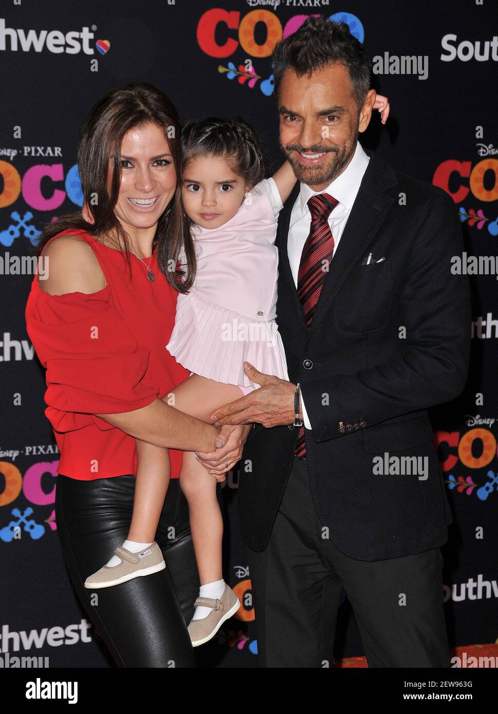 (L-R) Alessandra Rosaldo, Daughter Aitana Derbez and Eugenio Derbez ...