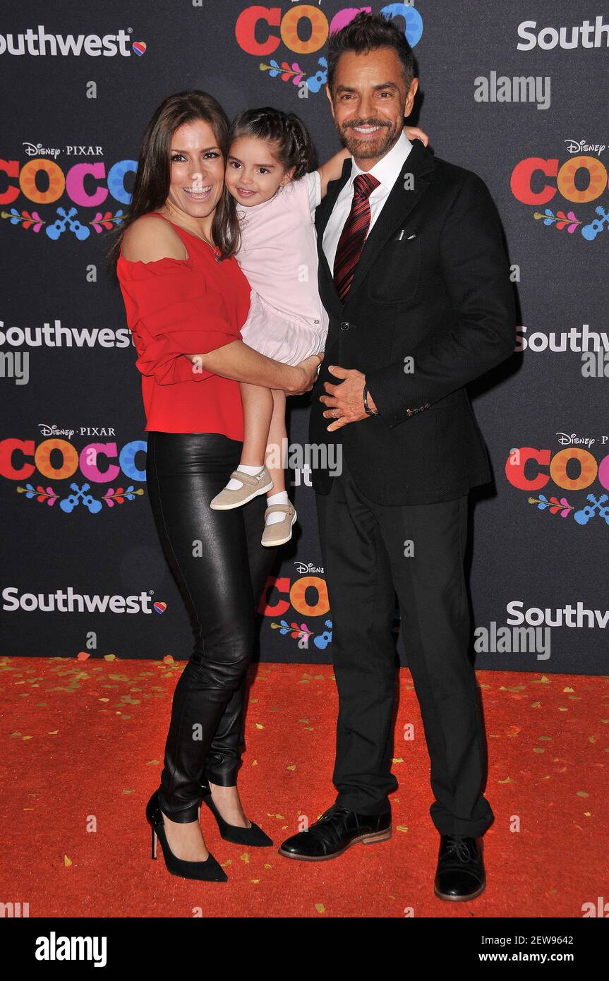(L-R) Alessandra Rosaldo, Daughter Aitana Derbez and Eugenio Derbez ...